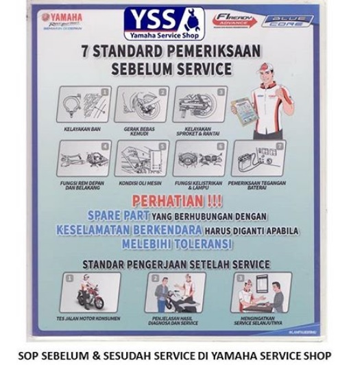 7 Standart Pemeriksaan Ketika Service Motor Yamaha,kawan