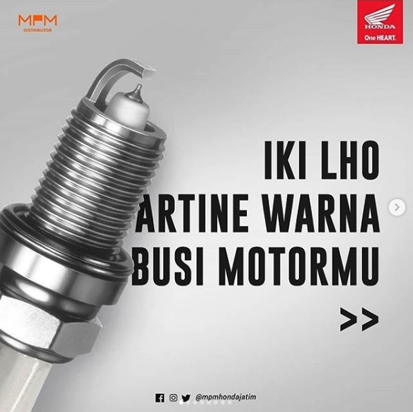 Mendiagnosa arti warna busi motor Honda, berguna untuk cek kondisi ...
