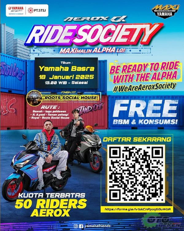 AEROX ALPHA RIDE SOCIETY 2025, Segera daftarkan dirimu Kawan ...